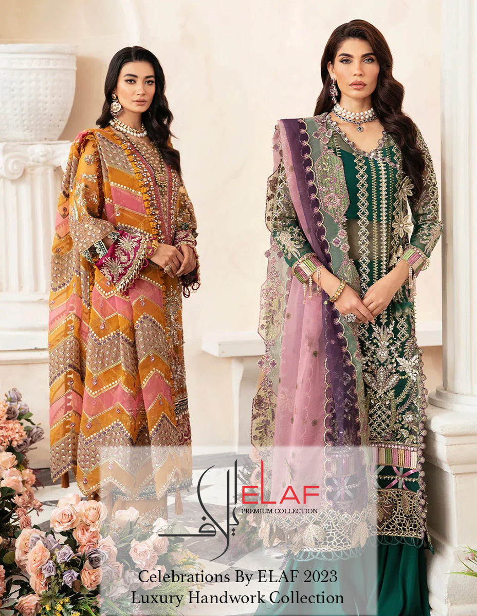 Elaf | Celebrations Luxury Handwork Collection 2023– azzahcollection.com